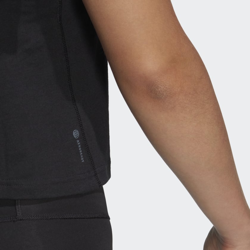 ADIDAS TRAIN ESSENTIALS TRAIN COTTON 3-STRIPES CROP T-SHIRT - HR7843 ...