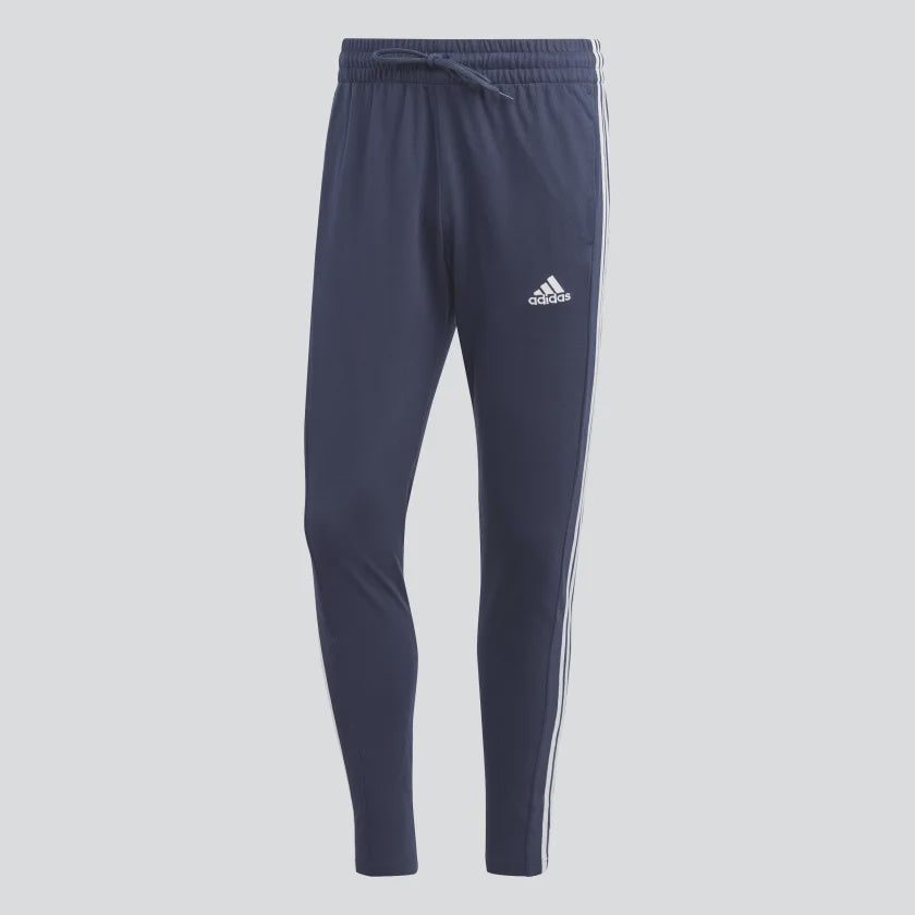 ADIDAS ESSENTIALS SINGLE JERSEY TAPERED OPEN HEM 3-STRIPES JOGGERS - I ...